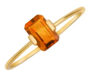 yotreasure natural healing stone citrine ring 14k yellow gold women jewelry