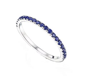 1.00 ct round cut blue sapphire half eternity wedding band ring 925 sterling silver by balajigemsandjewelry (6)