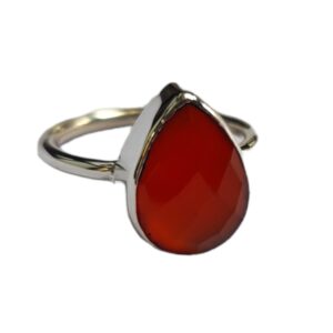 handmade jewelry, carnelian ring, ring for women, 925 solid sterling silver ring, boho ring, statement ring, carnelian gemstone, women ring, gift for her (925 solid silver, 8.50)