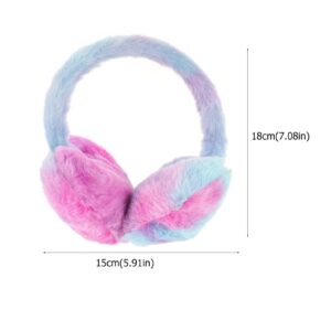 SOIMISS Women Winter Earmuffs Furry Heart Shape Ear Muffs Faux Fur Colourful Ear Covers Warm Ear Warmers for Women Girls Outdoor