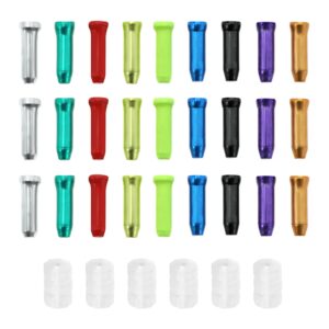 the lord of the tools 100pcs bike cable end caps replacement cable crimp terminals aluminium alloy bike cable end crimps with o rings accessories for mountain bikes road bikes folding bikes