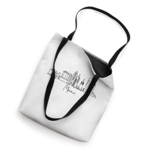 city skyline travel souvenir tourist miami Florida FL Tote Bag