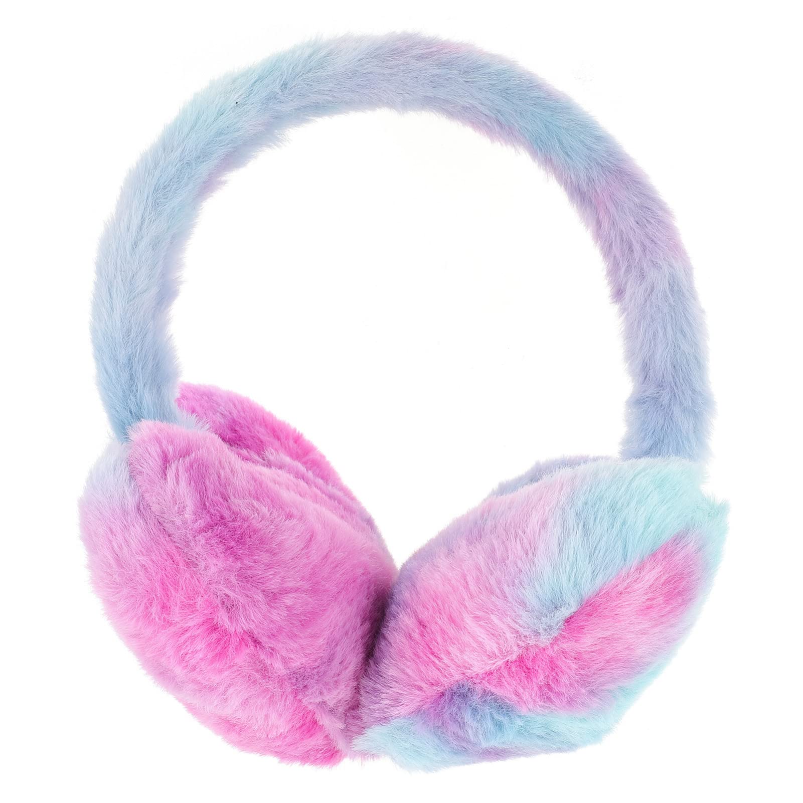 SOIMISS Women Winter Earmuffs Furry Heart Shape Ear Muffs Faux Fur Colourful Ear Covers Warm Ear Warmers for Women Girls Outdoor