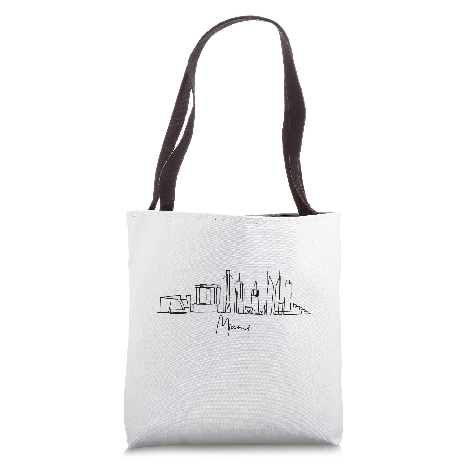 city skyline travel souvenir tourist miami Florida FL Tote Bag