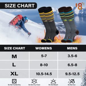 Ski Socks 50% Merino Wool Thermal Knee High Winter Snowboard Sport Socks Men Women