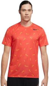 nike dri-fit printed training t- shirt (as1, alpha, m, regular, regular, red, medium)