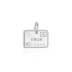 jet set candy sterling silver italy passport stamp travel charm