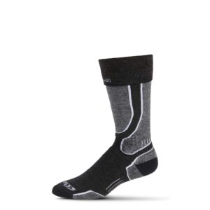 Minus33 Merino Wool Mountain Heritage Elite All Season Lightweight Snowboard Socks - Made in the USA - No-Slip Over the Calf Socks - Black - Medium