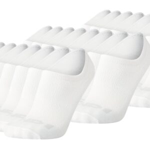 AND1 Men's Socks - Lightweight Performance No Show Liner Socks (24 Pack), Size 6-12.5, White