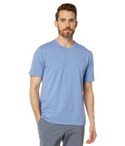 vince mens garment dye s/s crew, washed periwinkle, medium