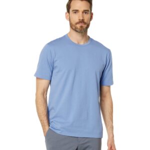 Vince Mens Garment Dye S/S Crew, Washed Periwinkle, Medium