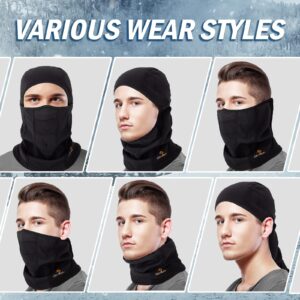 GoxRunx Balaclava Ski Mask-Winter Fleece Face Mask for Men & Women-Warm,Breathable,Windproof Gear for Skiing & Motorcycling Black, Pink