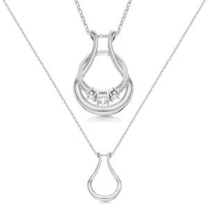 emily c ring holder necklace - stainless steel ring keeper necklaces - women & men wedding ring holder necklace - cute necklace jewelry for women, wife, nurse, doctor - drop ring necklace holder