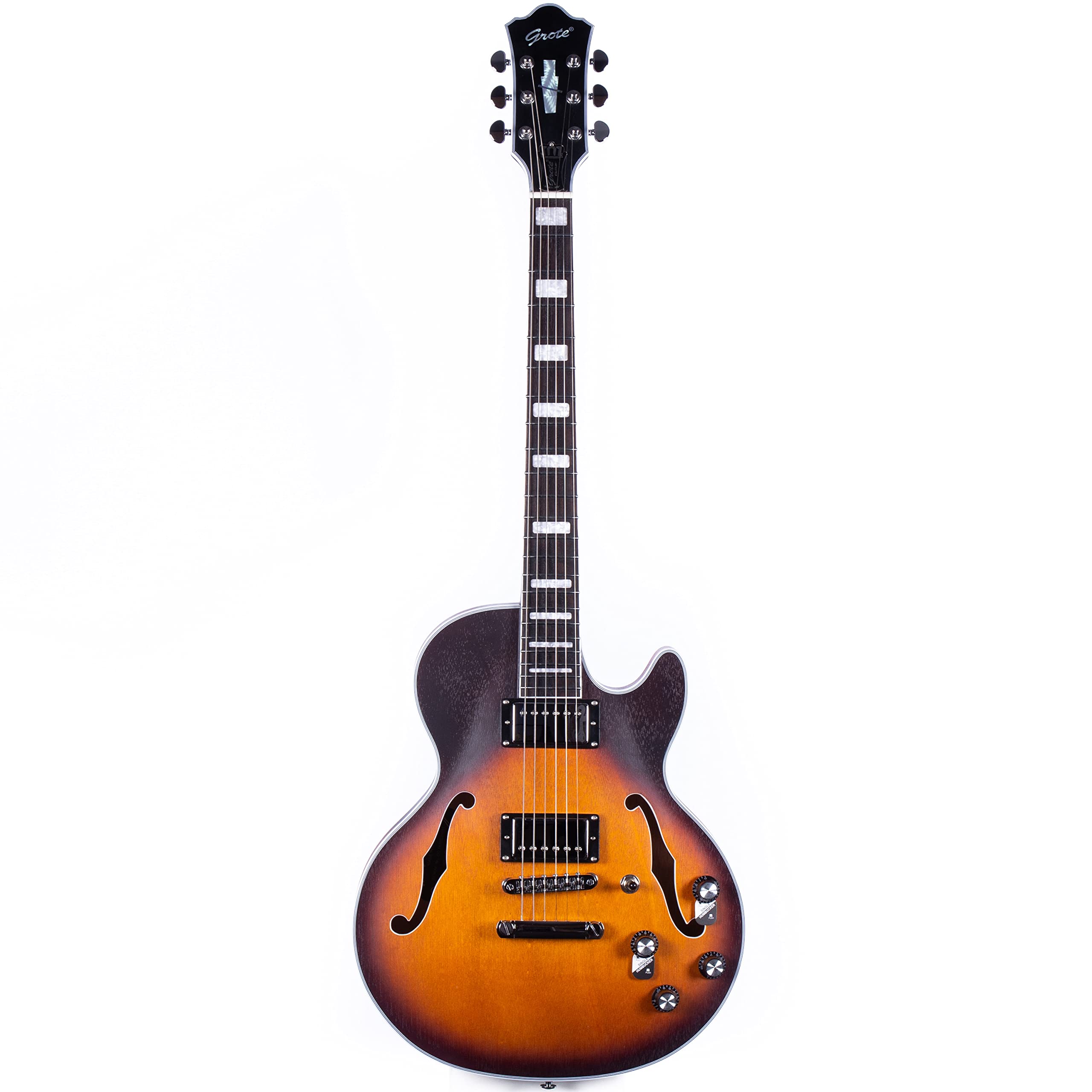 Grote LPF-002 Semi-Hollow Body Electric Guitar Matte Finished with Gigbag (VS)