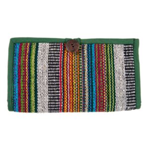 freakmandu collections women's wallet vegan - handmade bifold wallet 100% cotton made in nepal