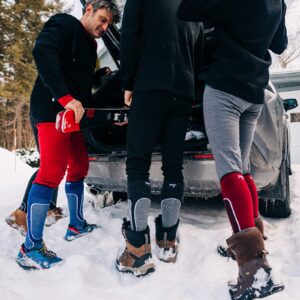 Minus33 Merino Wool Mountain Heritage Elite All Season Lightweight Snowboard Socks - Made in the USA - No-Slip Over the Calf Socks - Black - Medium