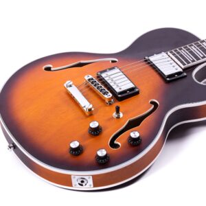 Grote LPF-002 Semi-Hollow Body Electric Guitar Matte Finished with Gigbag (VS)