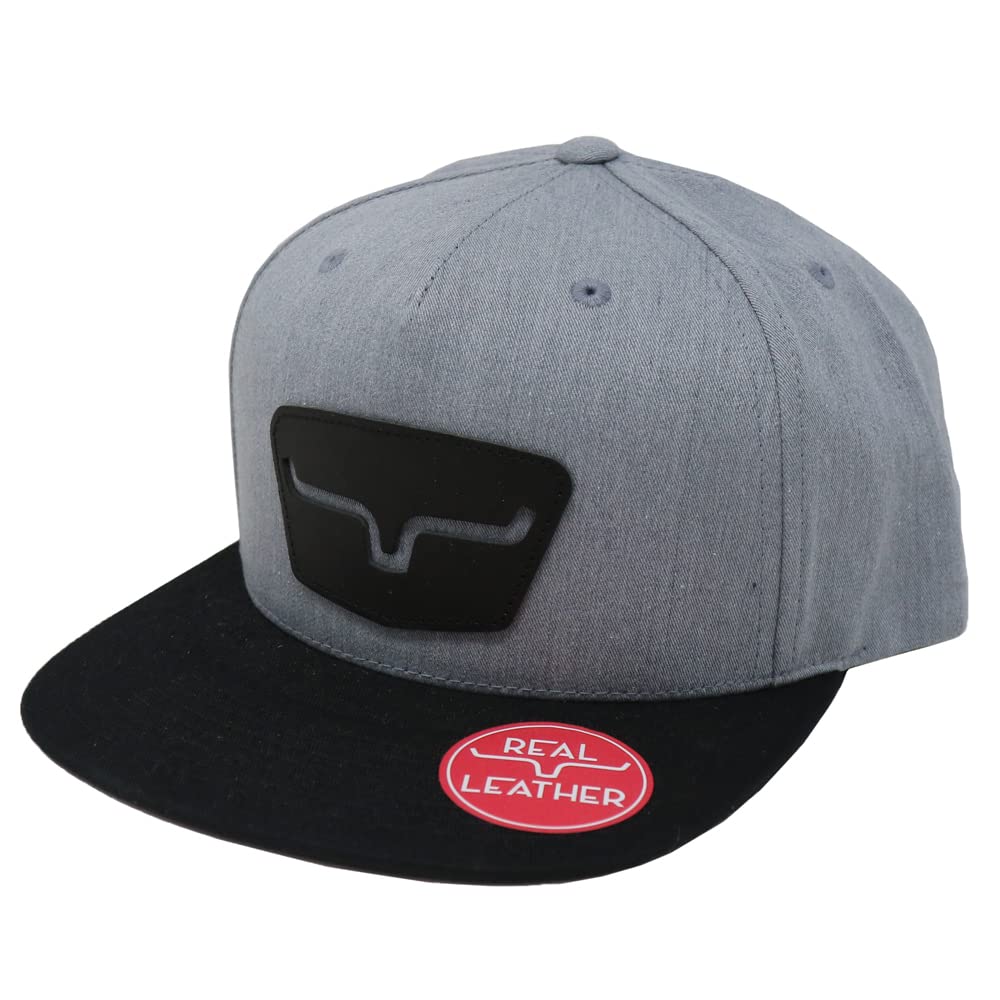 Kimes Ranch Caps Panel Ghost Face Cap Adjustable Snapback Hat/Charcoal Heather