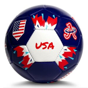 usa soccer ball world cup 2022, mini size 2 skills ball, leather game ball, indoor & outdoor, kids, adults, collector & game quality…