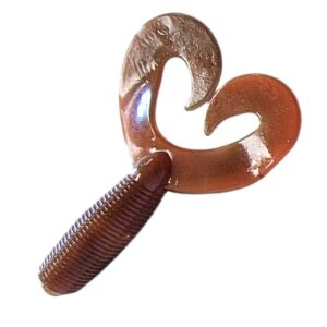 chompers super jig double tail grub, 1, 5in, orange marmalade, sjt510-101