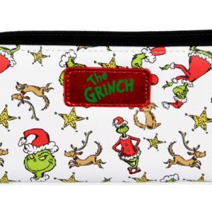 Bioworld How The Grinch Stole Christmas Grinch And Max faux Saffianno Leather Zip Closure Wallet