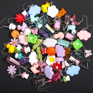 30 Pairs Fun Earrings Cute Earrings Weird Earrings, Zinc Y2k Aesthetic Funny Funky Earrings Kawaii Earrings Cool Indie Earrings for Women Mmultipack