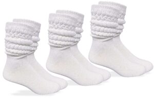 jefferies socks mens slouch thick heavy cotton knit socks 3 pair pack (as1, alpha, x_l, regular, regular, white, x-large)