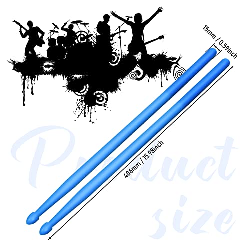 20 Pairs 5A Drum Sticks Nylon Drumsticks Light Drumsticks Non Slip Exercise Drumsticks for Kids Adults Musical Instrument Percussion Accessories (Colored)