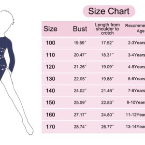 DAXIANG Gymnastics Leotards for Girls, Long Sleeve Leotard for Girls Gymnastics Outfit Black Shorts Dance Unitard Biketards