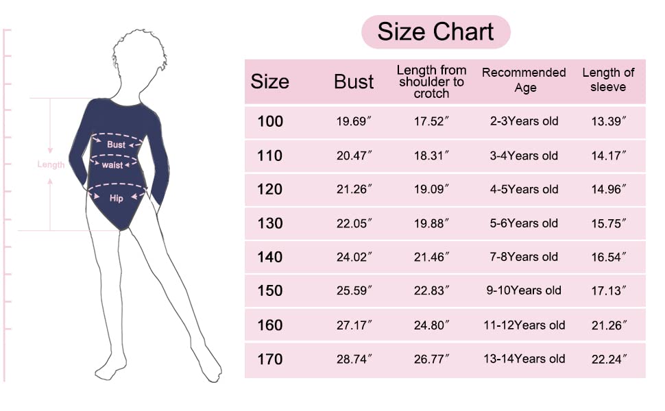 DAXIANG Gymnastics Leotards for Girls, Long Sleeve Leotard for Girls Gymnastics Outfit Black Shorts Dance Unitard Biketards