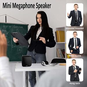 Wireless Voice Amplifier Teachers,SHIDU Portable PA System Megaphone Speaker with Microphone Headset,18Watts/300 Yard Range/ Bluetooth5.0/Work of 7 hrs,for Teaching, Coach and Instructors, conferences