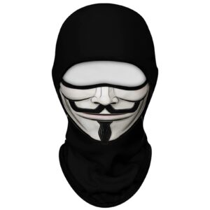 obacle balaclava face mask men women for winter cold weather ski hunting (men white face black beard)