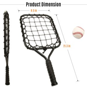 Baseball Fungo Racket, 12 oz Light Weight Pop Fly Trainer Much More Control and Accuracy Baseball Essentials for Parents and Coaches