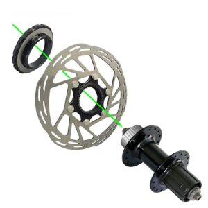 BuyWeek 160mm Bike Disc Brake Rotor, Central Lock Disc Brake Rotor Hollow Design Mountain Bike Disc Brake Rotor Accessories