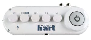 maker hart just combo v 5 channel bluetooth audio mixer/4 stereo+mic in/bluetooth in&out/usb audio out/rca out