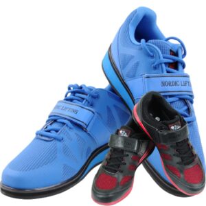 nordic lifting shoes megin size 11.5 - blue bundle with shoes venja size 11.5 - black red