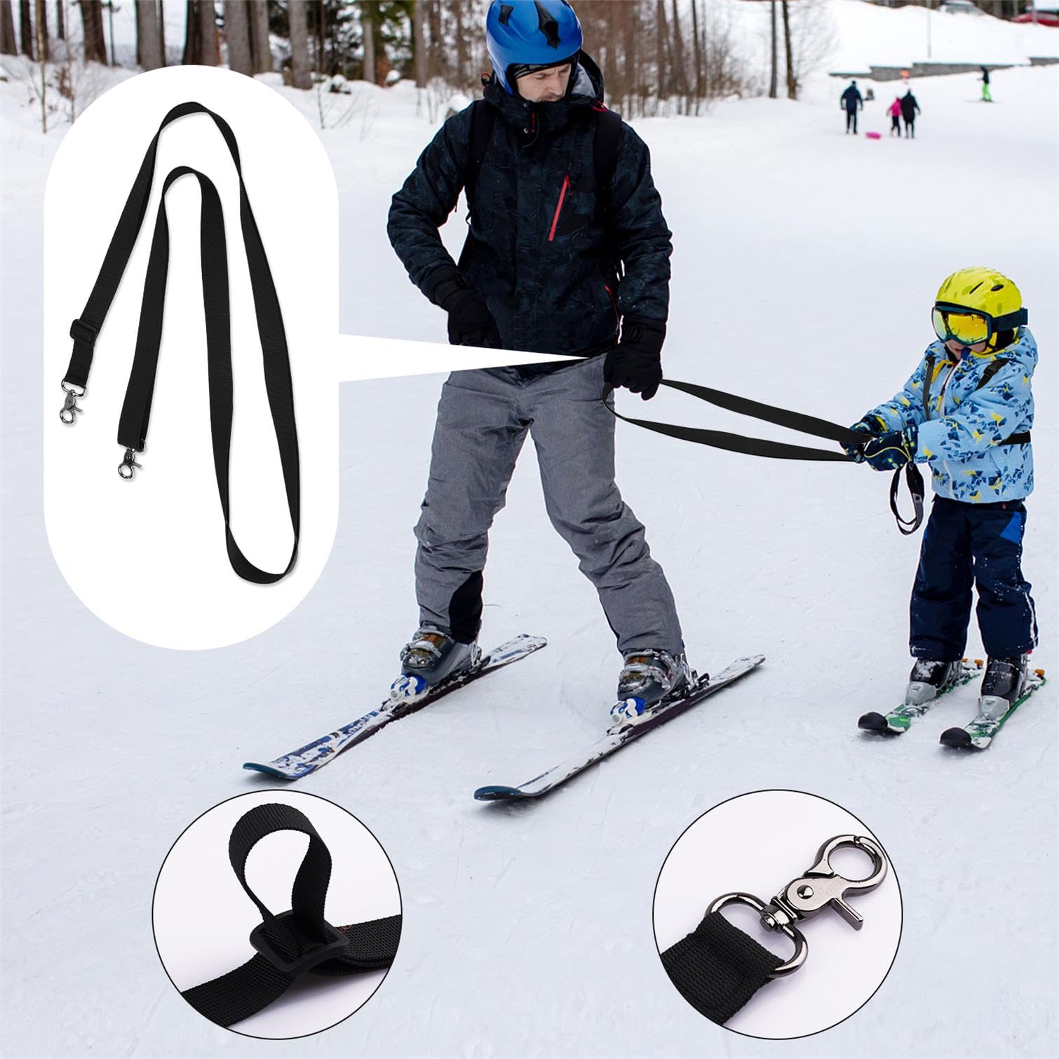 BOXOB Ski and Snowboard Training Harness for Kids, Ski Harness with Removable Leash and Bag, Speed Control Teaching Ski Accessories for Kid Boy Girl Beginners