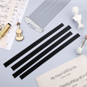 4 Pcs Polyester Film Straps Black Snare Wire Snare Drum Wire Snare Strip Snare Wire Trapping Kit Snare Wire Belt for 14 Inch Snare Drum