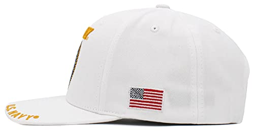 KBNAVY-004 WHT US Navy Officially Licensed Baseball Cap Military USA Vintage Adjustable Hat