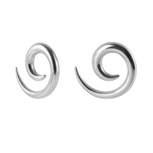 newzenro 2pcs stainless steel surgical ear spiral tapers plugs tunnels expander gauges snail twist earrings stretching body piercings jewelry (4g(5mm))