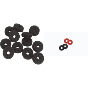 fender black strap button felt washers & strap blocks (2 pair)