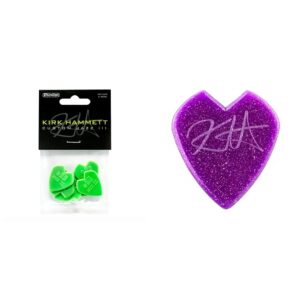 dunlop kirk hammett signature jazz iii, 6 pack & kirk hammett signature jazz iii guitar picks (47pkh3nps)