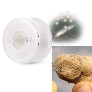 3 rolls pva fishing line, tear resistant water soluble white bait line reel, funnel system 20m dissolving fishing string tape tool accessory, for outdoor fishing accessory