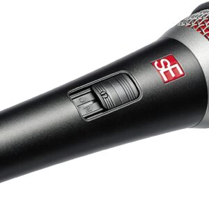 Briskdrop sE Electronics V7 Switch Supercardioid Dynamic Handheld Microphone - Bundle with 2 XLR Cables and 10 Cable Ties