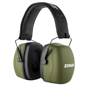 zohan em028 passive shooting ear protection earmuff, hearing protection high noise reduction snr 35db for gun range, hunting, construction