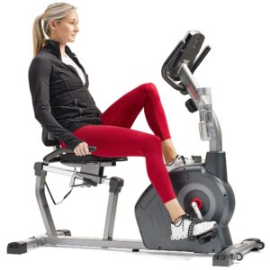 sunny health & fitness elite interactive series exercise recumbent bike - sf-rb420046