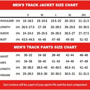 Men's Tracksuits Set with Full Zip Leisure Athletic Sports Jogging Sweat Suits Grey Medium