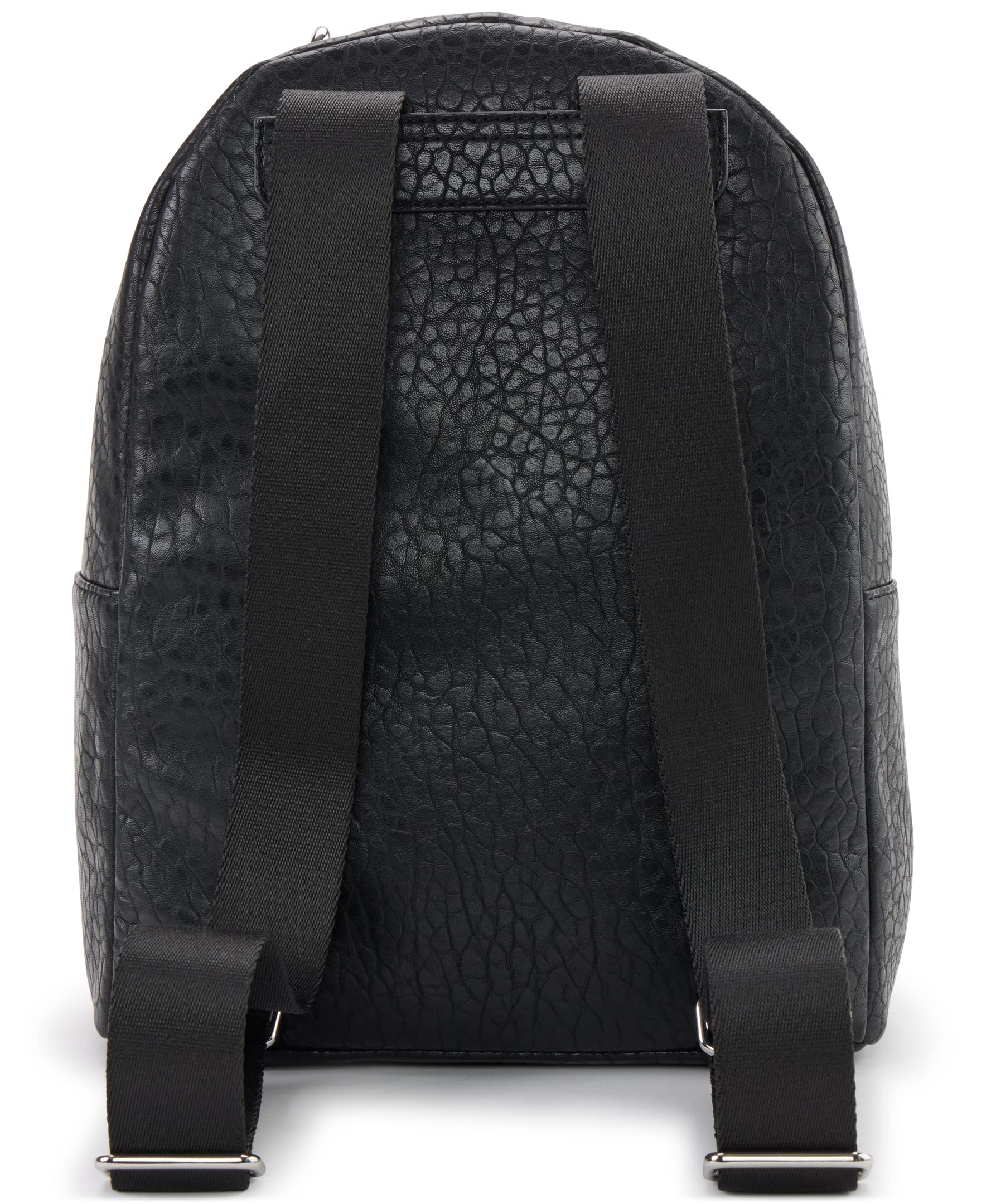 DKNY Women's Abby Backpack Bag, Black/Silver, Large