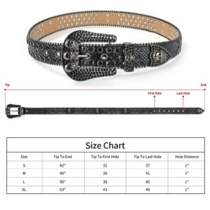 Mile High Life | Western Men and Women Rhinestone Belts Bling Crystal Studded Belt With Skulls | Western Cowgirl Cowboy Belt