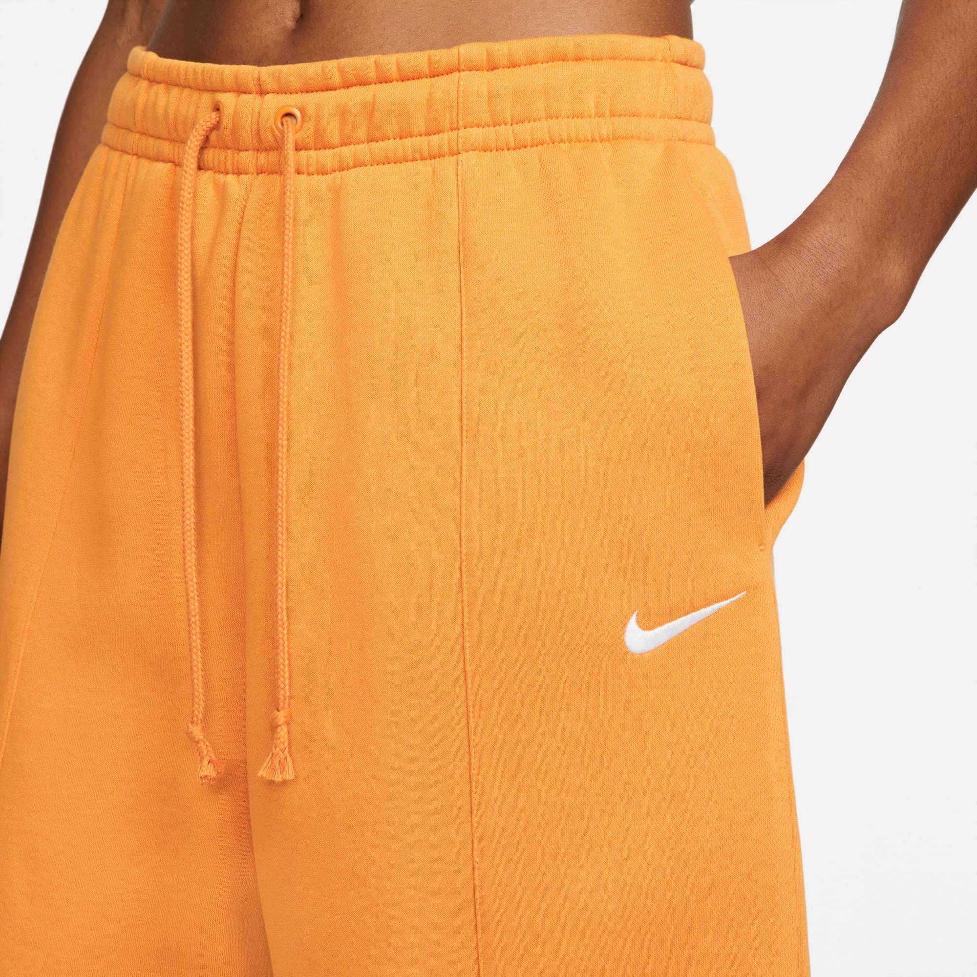 Nike Women's Sportswear Essential Fleece High Rise Shorts (as1, Alpha, s, Regular, Regular, Light Curry, Small)